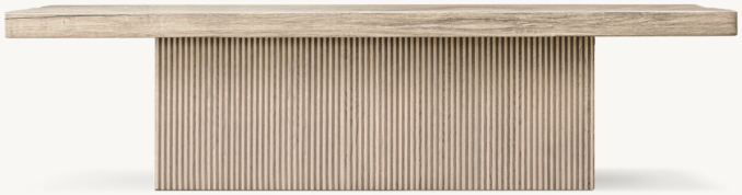 Reclaimed Oak Reeded Coffee Table Collection | RH