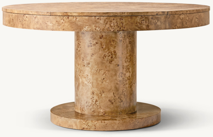 Belmont Burl Round Extension Dining Table