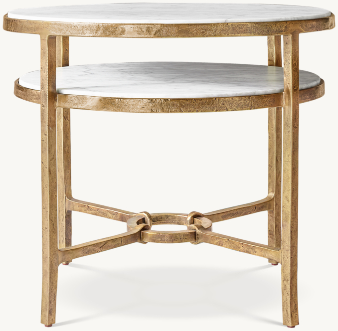 Josephine Marble Round Bedside Table