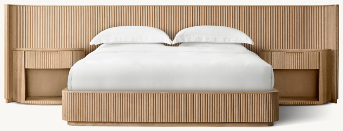 Byron Extended Panel Bed with Open Nightstands