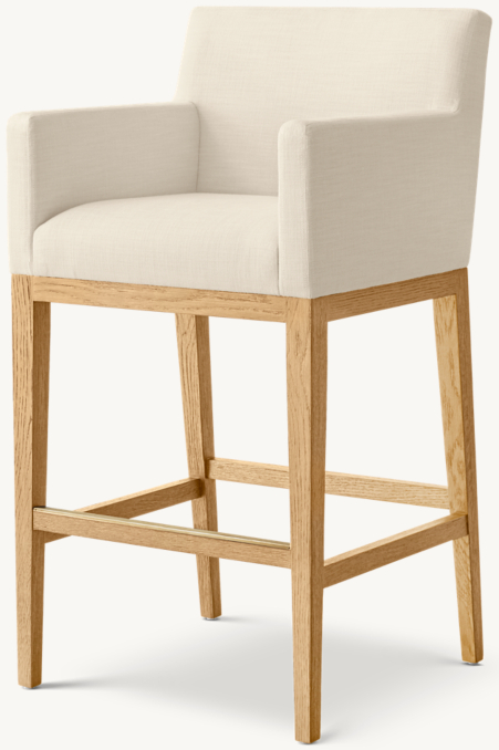 Morgan Track Arm Fabric Bar & Counter Stool