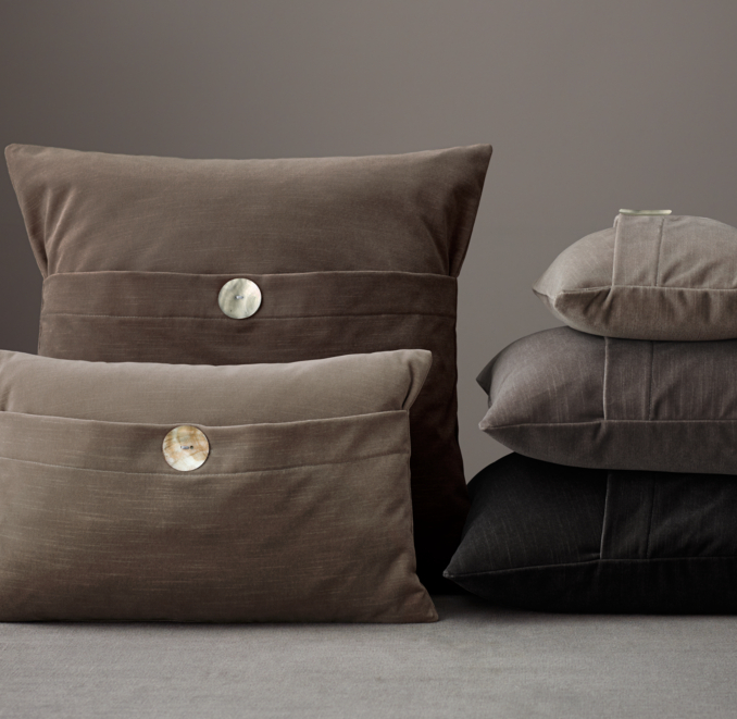 Custom Vintage Velvet Button Pillow Cover