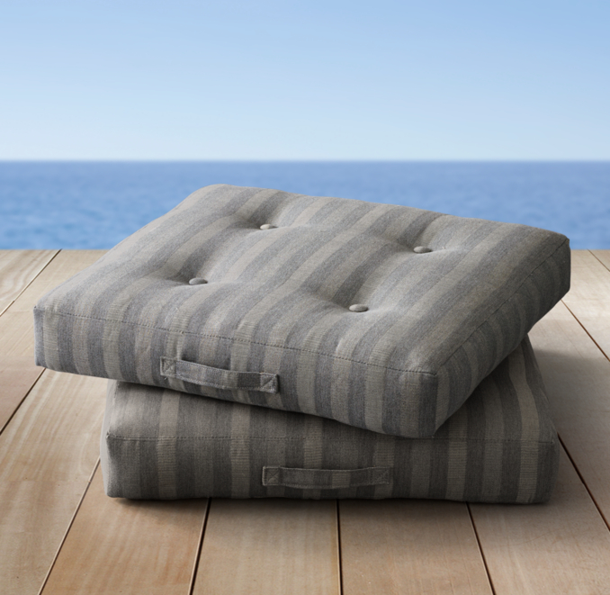 Textured Stripe Floor Pillow Cover