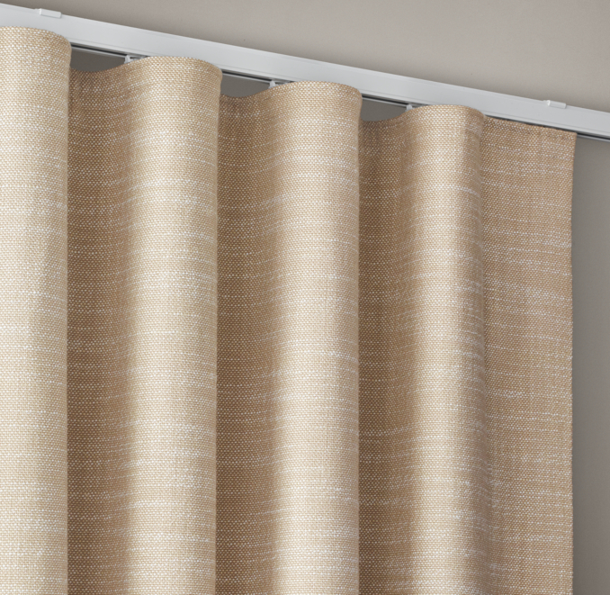 Custom Perennials® Performance Textured Linen Weave Ripple-Fold Drapery