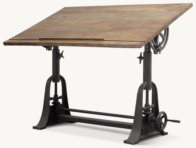 1910 American Trestle Drafting Table RH