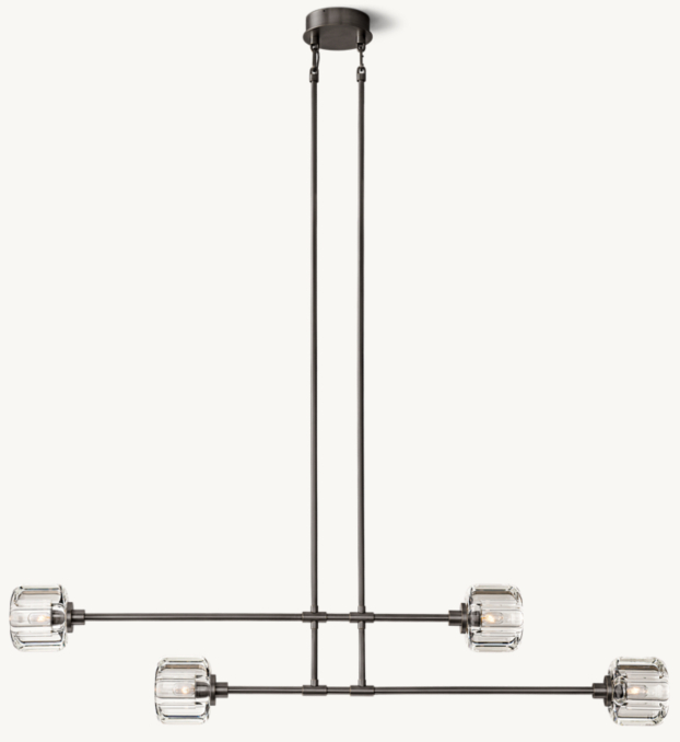 Demaret Mobile Linear Chandelier 54" | RH
