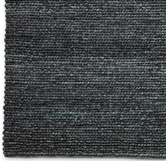 Chunky Textured Rug Swatch - Marine
