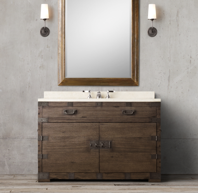 Heirloom Silver-Chest Single Extra-Wide Vanity