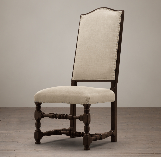18th C. French Upholstered Armless Chair