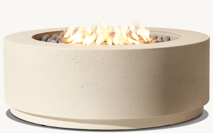 Round Fire Tables | RH