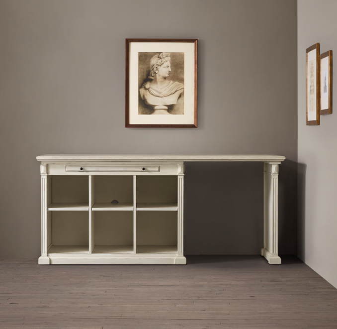 Library Modular System with 6-Cubby Open Cabinet