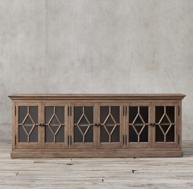 Georgian Fretwork Glass Sideboard