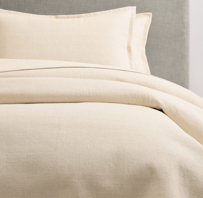 Raw Silk Channel-Stitched Coverlet | RH