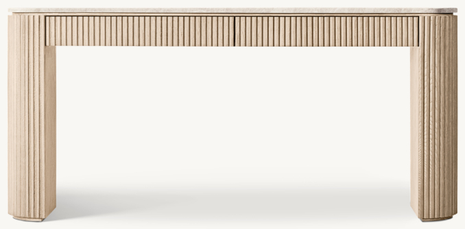 Byron Emperador Console Table with Drawers | RH