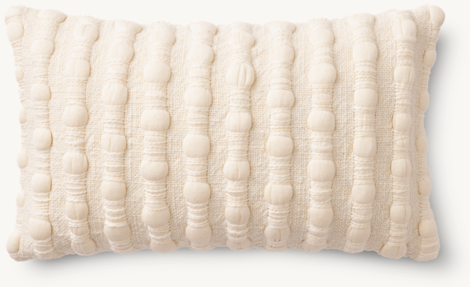 Loa Merino Wool Chunky Stripe Pillow - Lumbar | RH