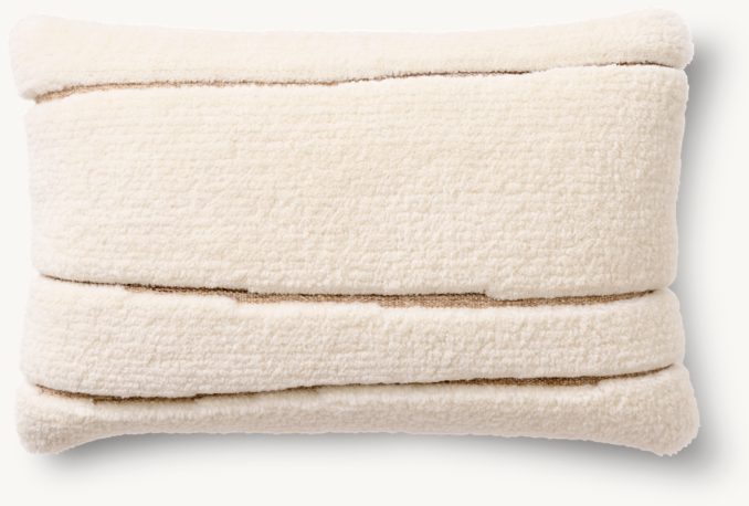 Hakim Merino Wool Horizontal Stripe Pillow - Lumbar | RH