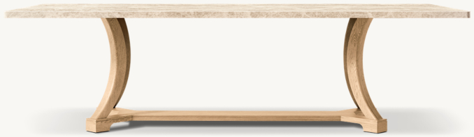 Genevieve Emperador Rectangular Dining Table | RH