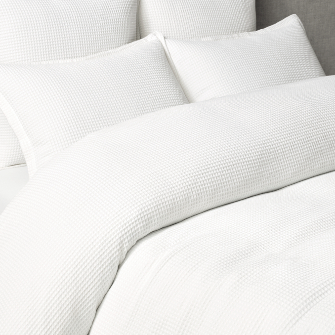 Organic Cotton Waffle-Weave Bedding Collection | RH