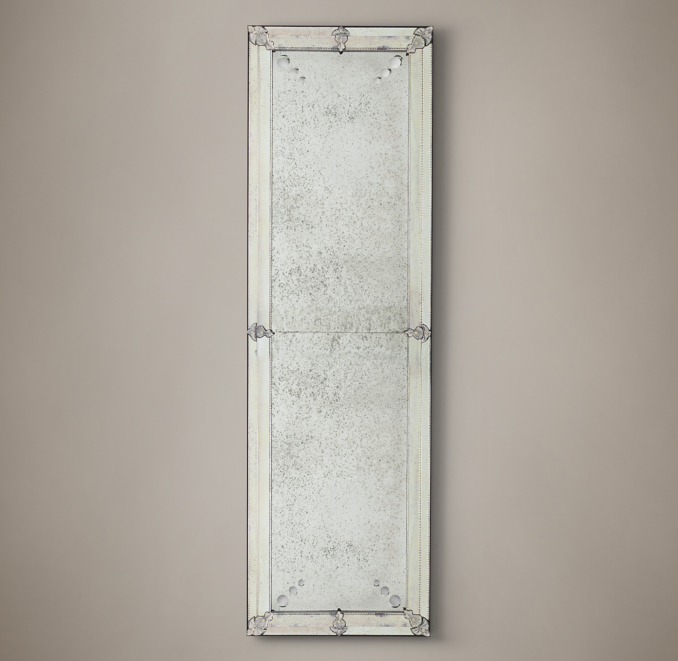 19th C. French Layered Glass Leaner Mirror