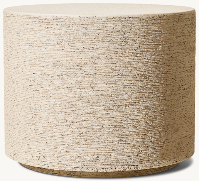 Terreno Round Plinth Side Table | RH