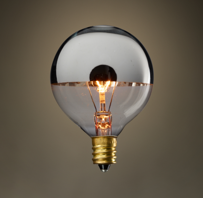 G16.5 Globe Silver-Tipped Candelabra Incandescent Bulb