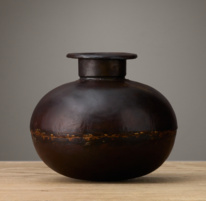 Vintage Indian Iron Vessel Small