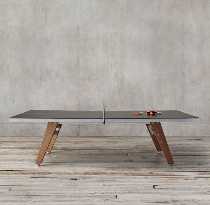 Black Steel & Wood Table Tennis | RH