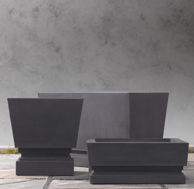 Tivoli Pedestal Cube & Trough Planters