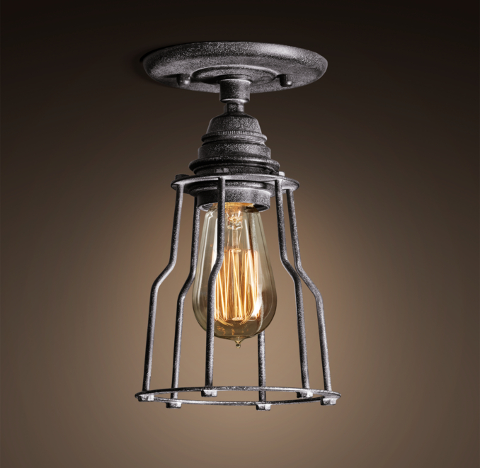 Industrial Cage Filament Flushmount