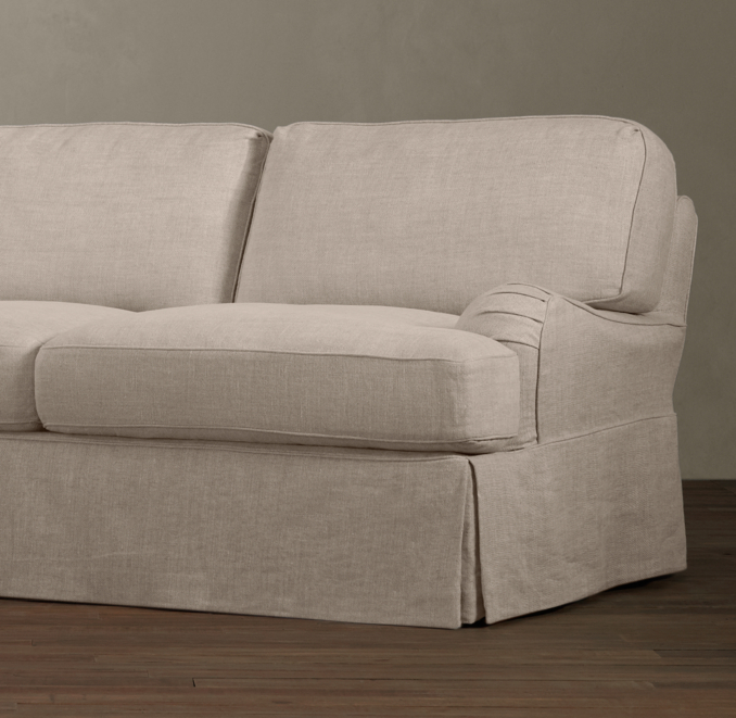 84" English Roll Arm Slipcovered Sofa