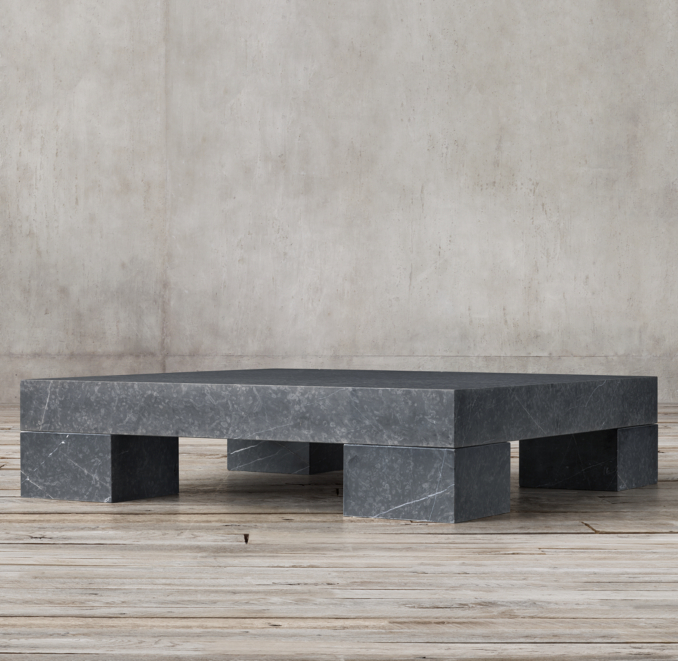 Marble Slab Square Coffee Table