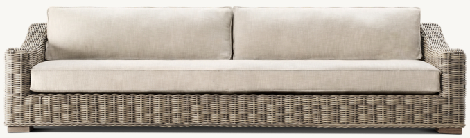 132" Provence Luxe Sofa Cushion Casings | RH