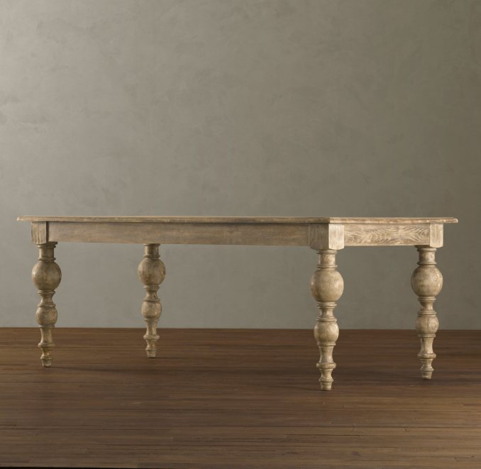 Grand Baluster Rectangular Dining Table Small | RH TEEN