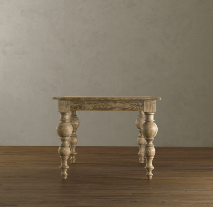 Grand Baluster Rectangular Dining Table Small | RH TEEN