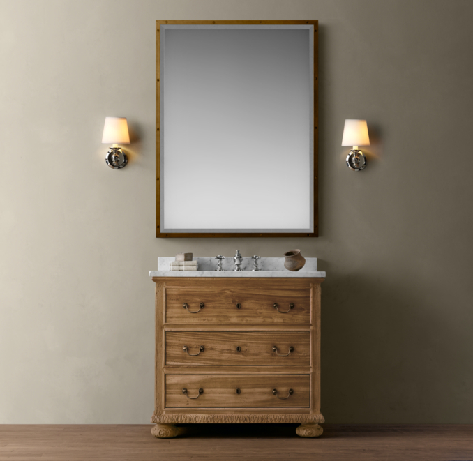 French Empire Single Vanity Sink