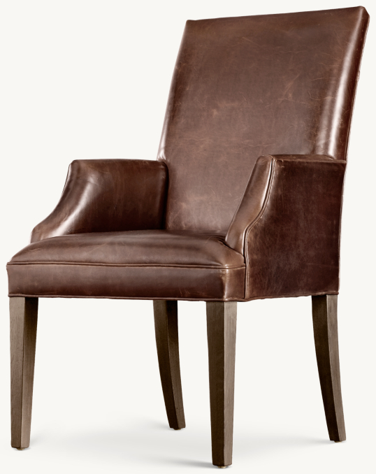 Hudson Parsons Leather Dining Armchair | RH