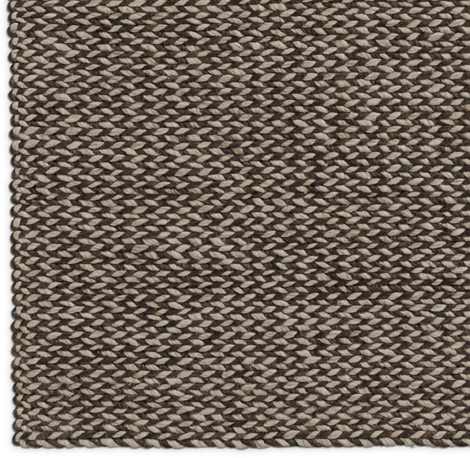 Chunky Braided Twist Rug Swatch - Dark Grey