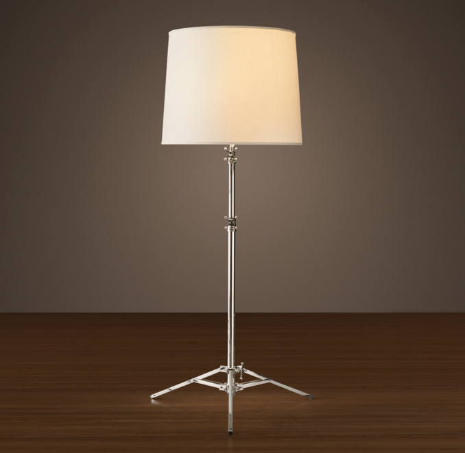 Photographer's Telescoping Floor Lamp - White Shade