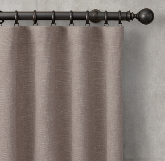 Textured Linen Solid Rod-Pocket DraperyAll Colors On Sale