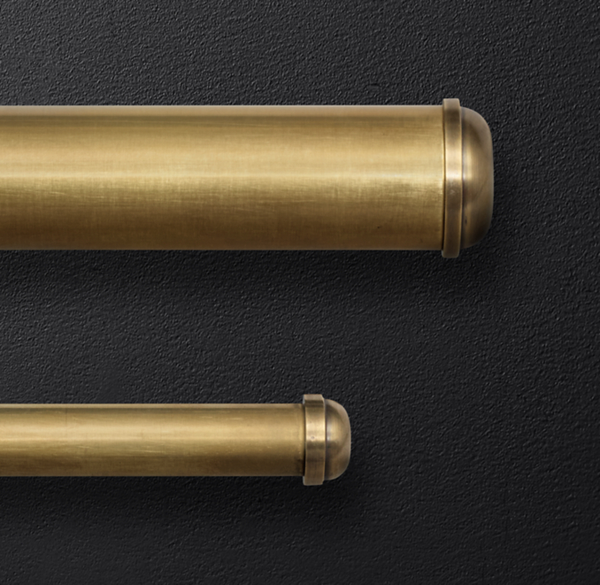 Bayonne Solid Brass Endcap Finials (Set of 2) | RH