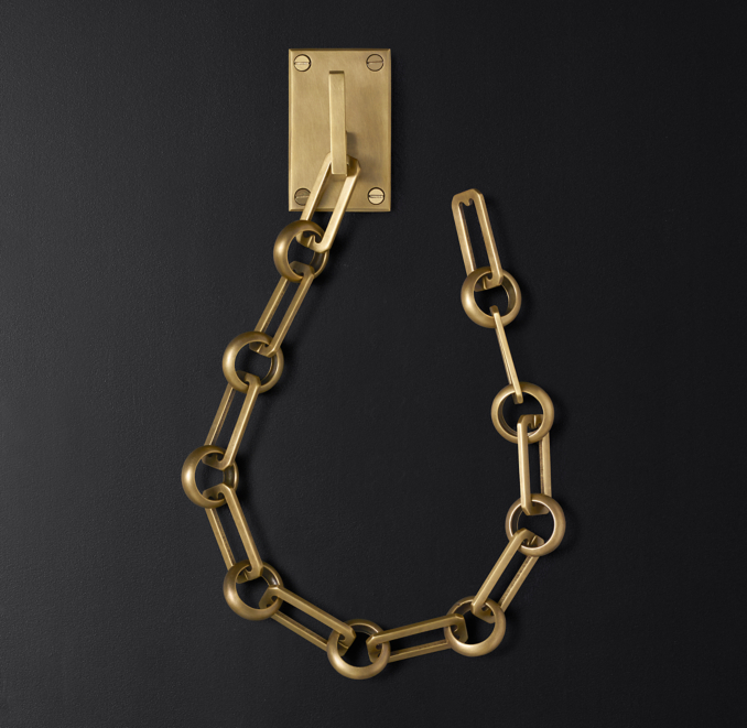 Bayonne Solid Brass Chain Link Tieback