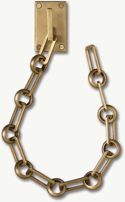 Bayonne Solid Brass Chain Link Tieback | RH