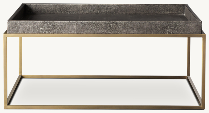Hudson Shagreen Tray Square Coffee Table | RH