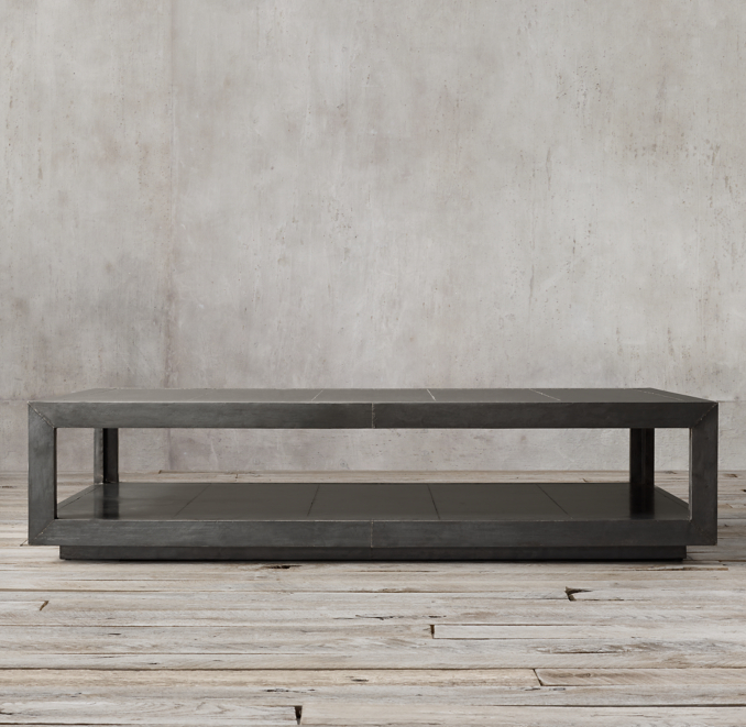 La Salle Metal-Wrapped Coffee Table
