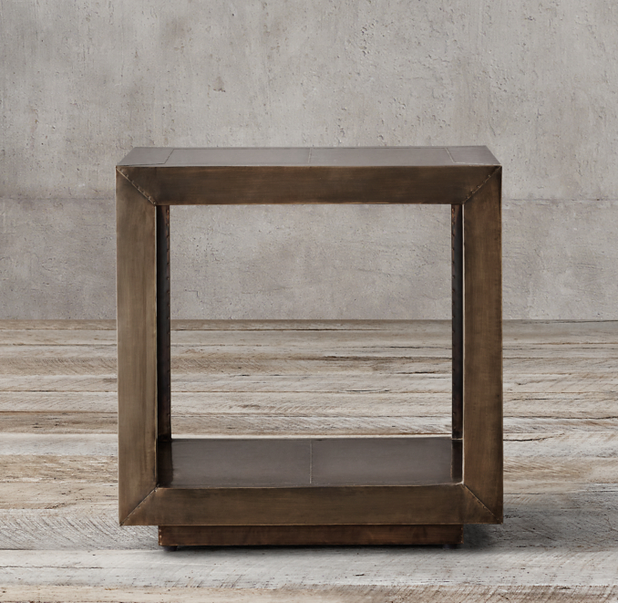 La Salle Metal-Wrapped Side Table