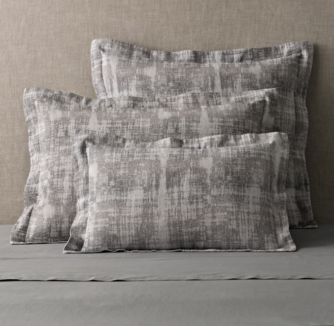 Etched Weave Cotton Sham | RH