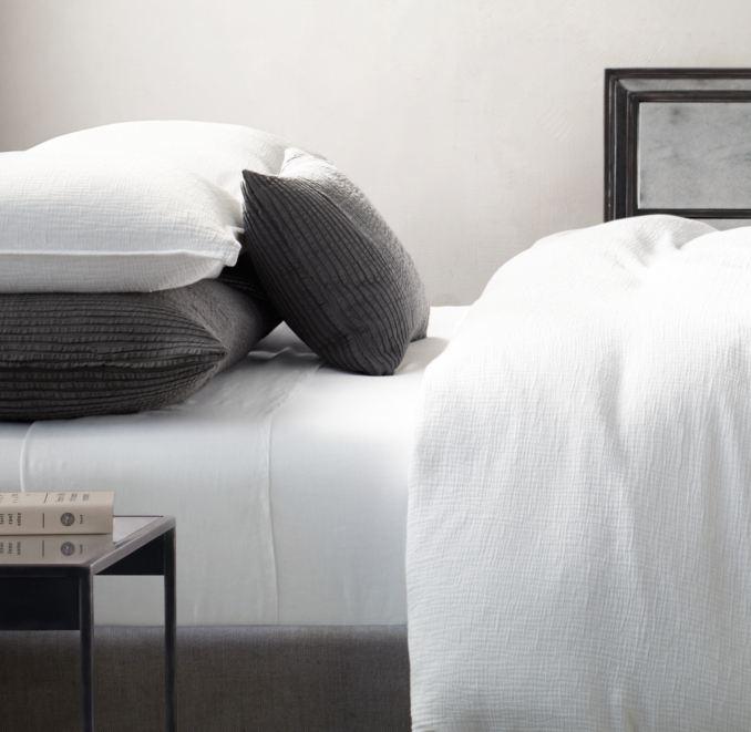 Garment-Dyed Cotton Gauze Bedding Collection | RH