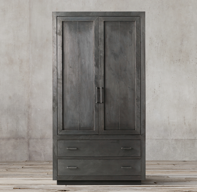 La Salle Metal-Wrapped Armoire