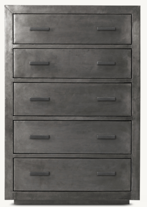 La Salle Metal Wrapped 5 Drawer Dresser RH