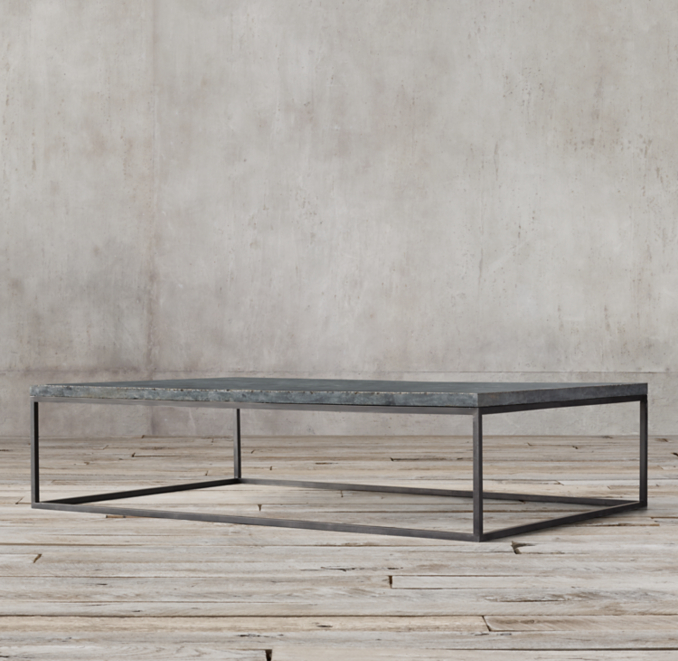 Delphine Bluestone & Metal Coffee Table